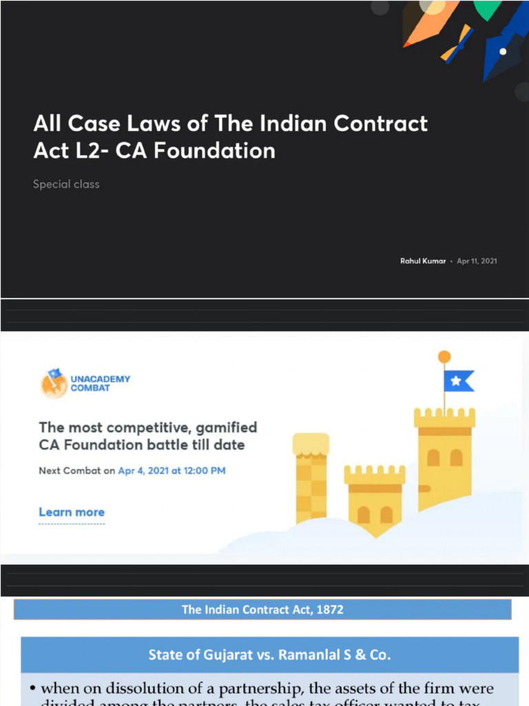 ICA Case Laws | PDF