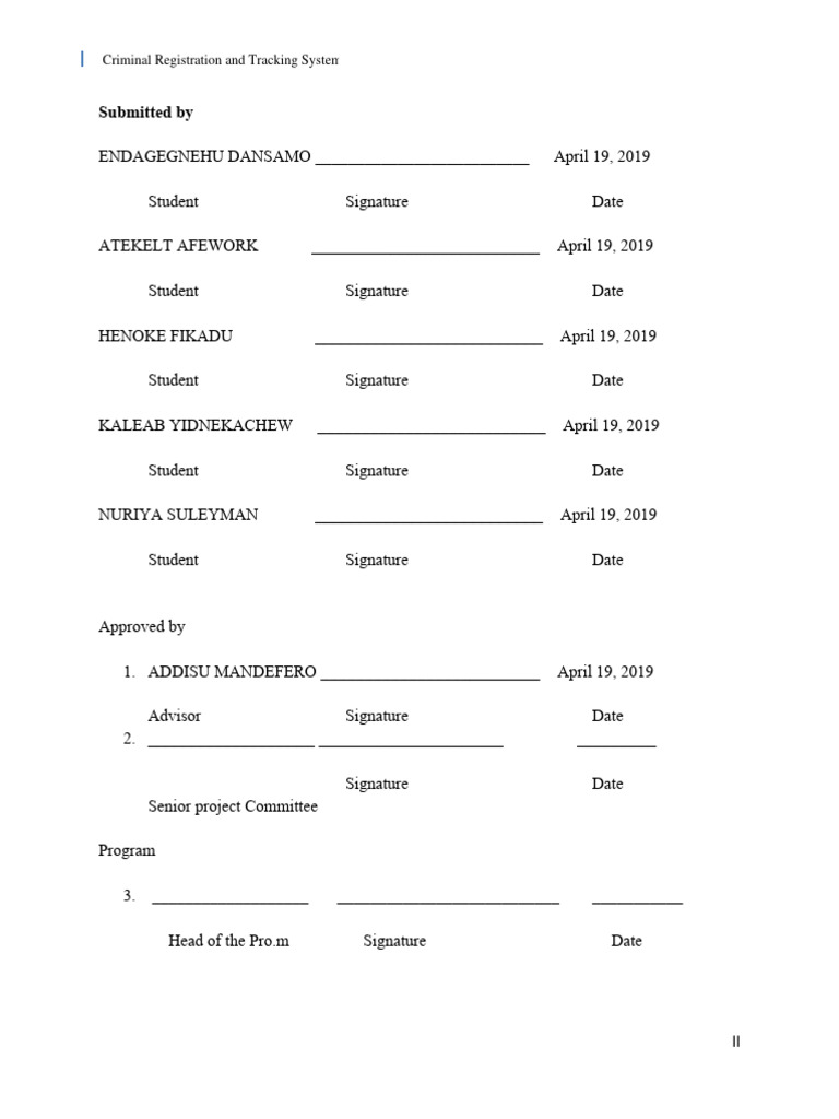 Criminal Registration and Tracking System | PDF | Software Testing ...
