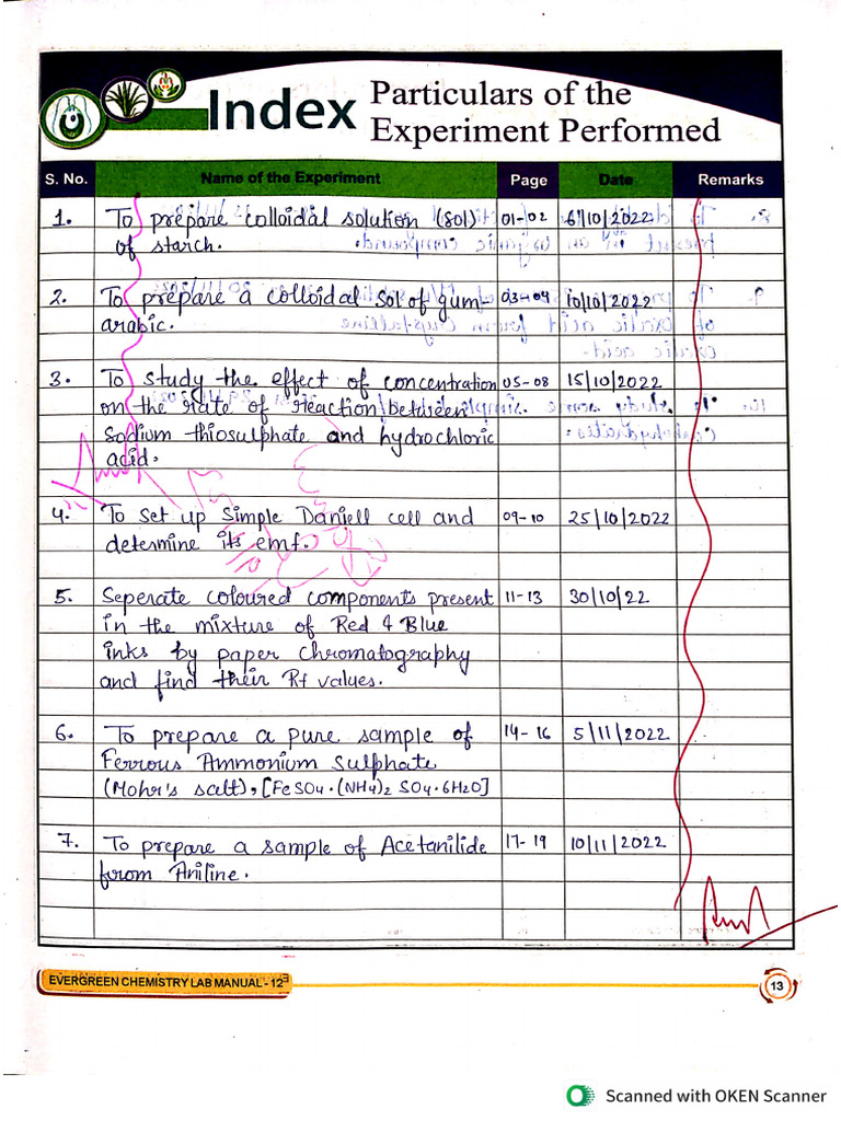 Chemistry Practical Copy | PDF