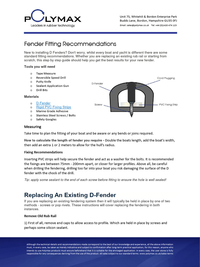 Fender Installation Guide | PDF