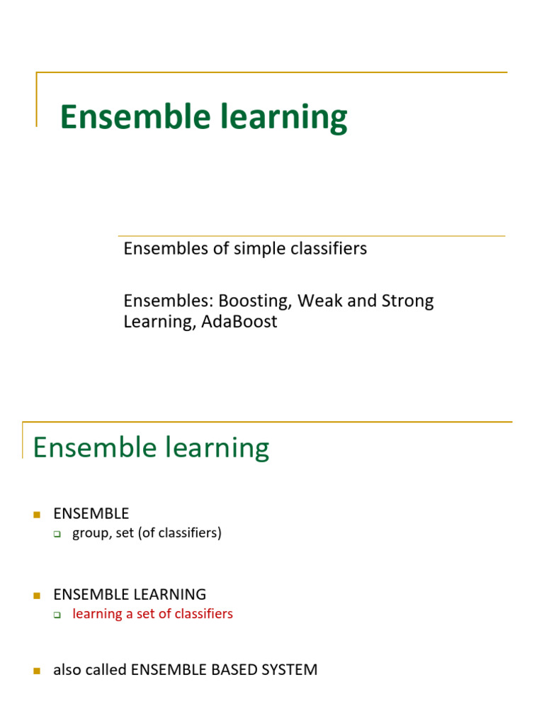 05 Ensemble Learning | PDF | Statistics | Data Analysis