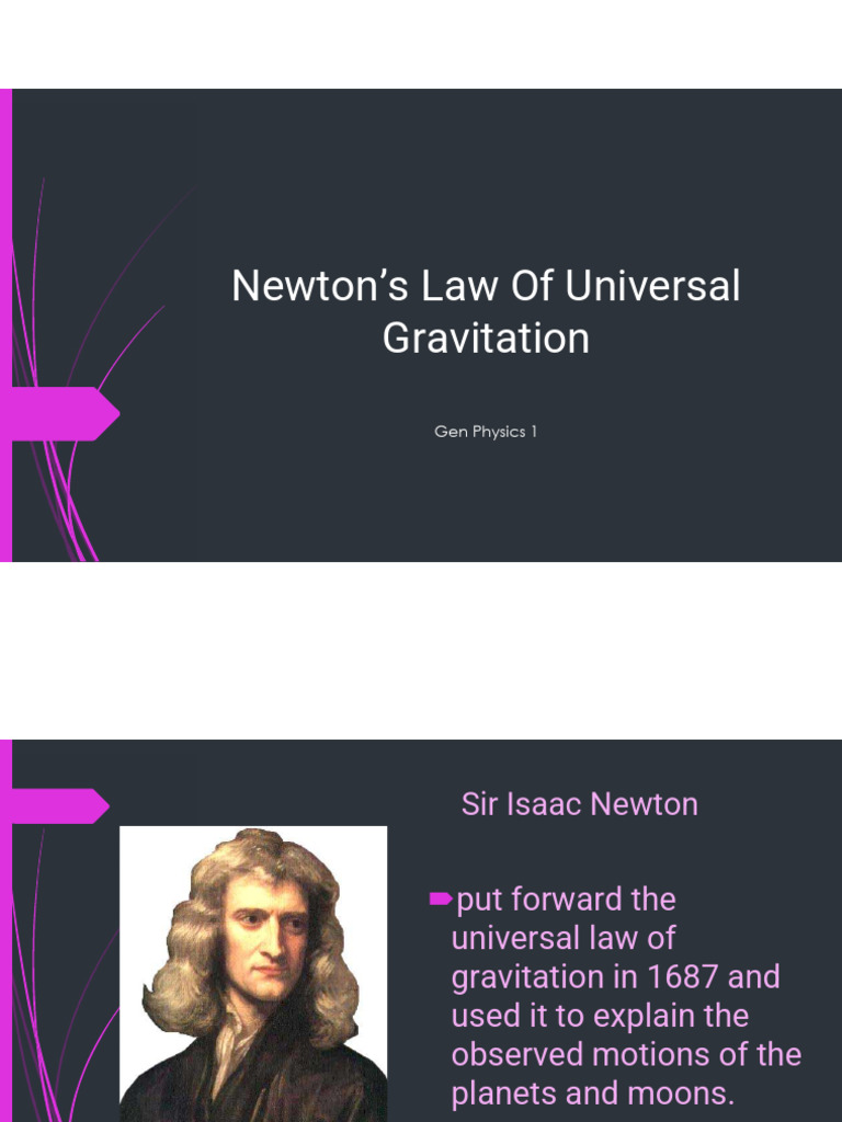 Law of Universal Gravitation Handout - Jan9 | PDF | Newton's Law Of ...