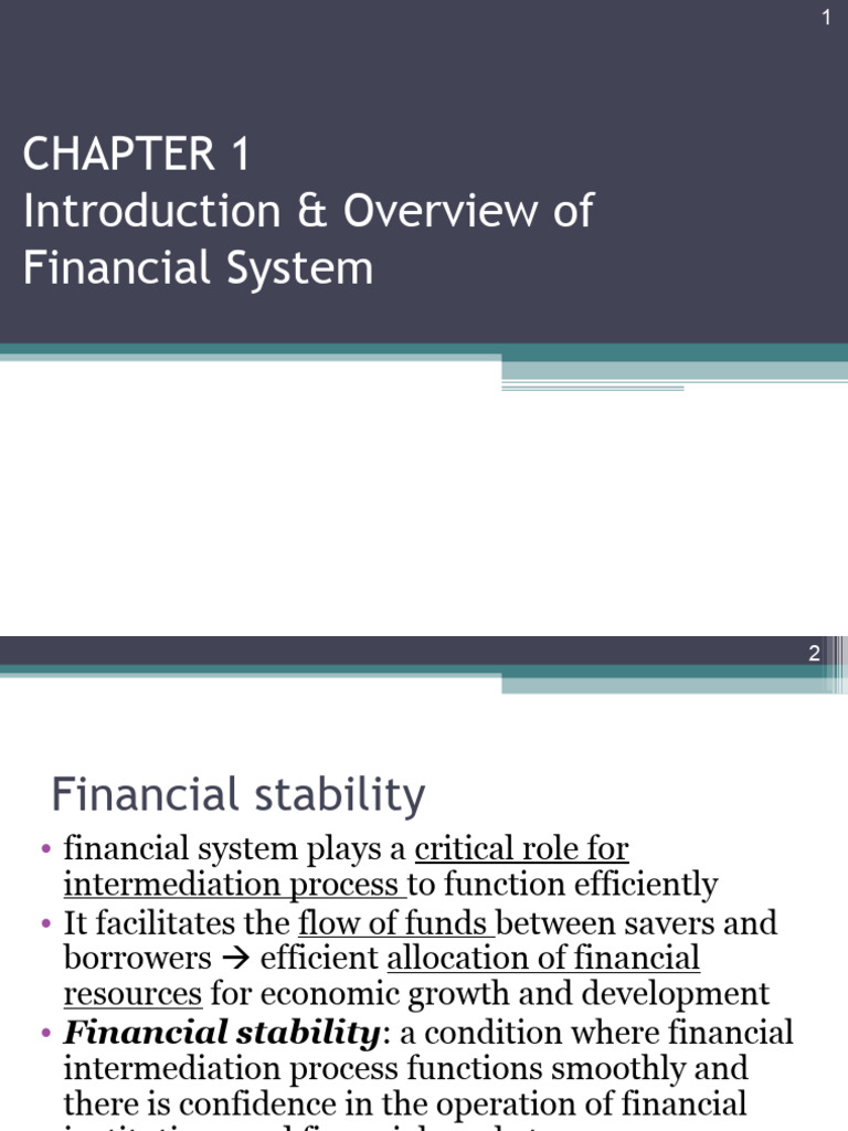 Chap 1 - Financial System | PDF | Banks | Islamic Banking And Finance