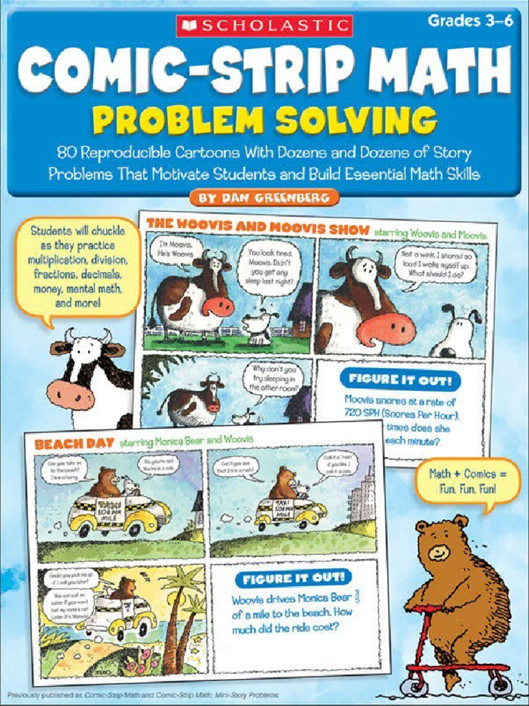 Comic-Strip Math Problem Solving 80 Reproducible Cartoons With Dozens ...