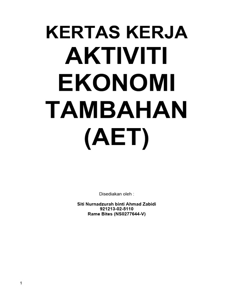 Kertas Kerja Aet Nadzurah | PDF