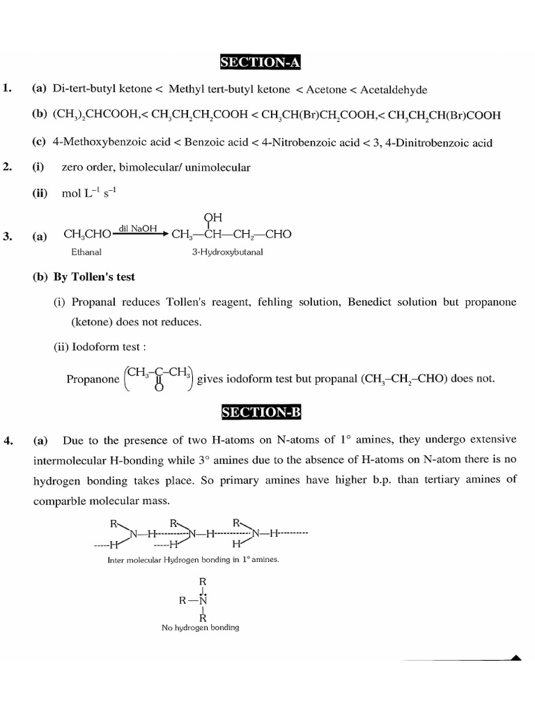 Chemistry-Model-Paper-1-Solution (1) | PDF