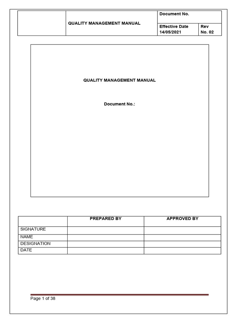 Quality - Manual - QM Revision 2 | PDF