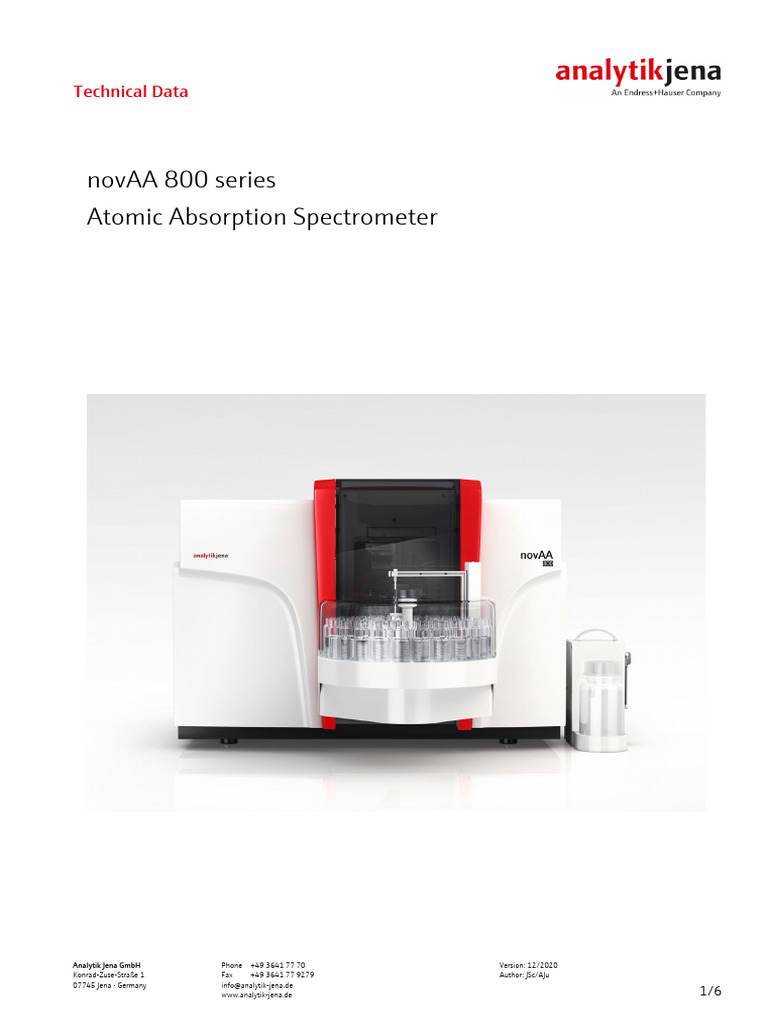 TechData novAA 800 0001 en | PDF | Atomic Absorption Spectroscopy ...
