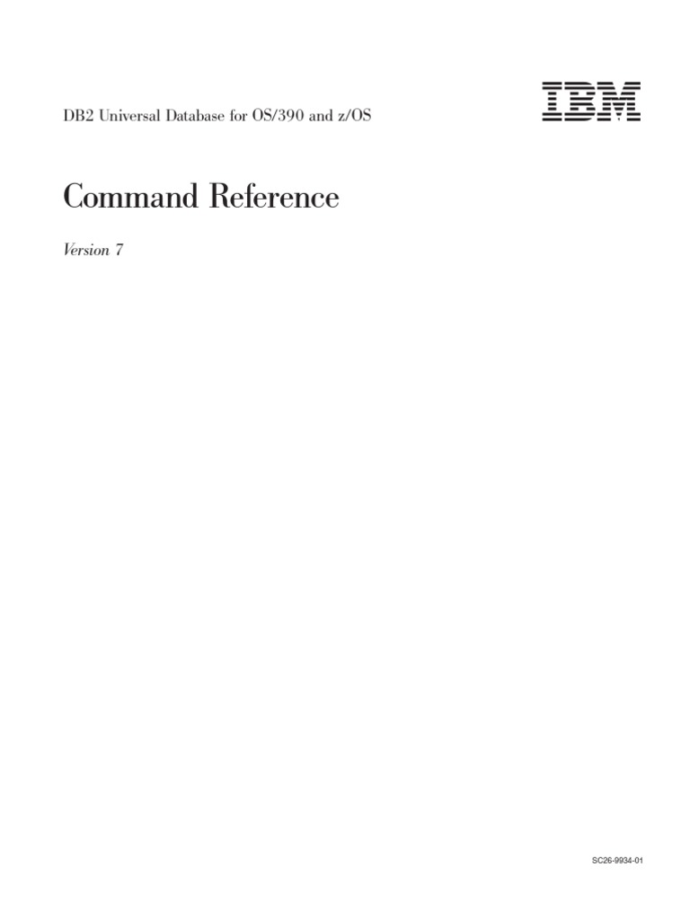 Db2v7 Commands | PDF | Ibm Db2 | Operating System