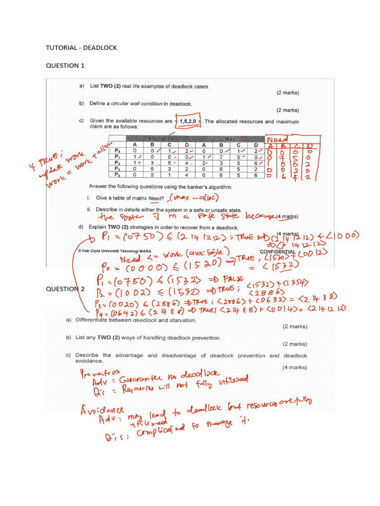 CSC520 Tutorial-Deadlock | PDF