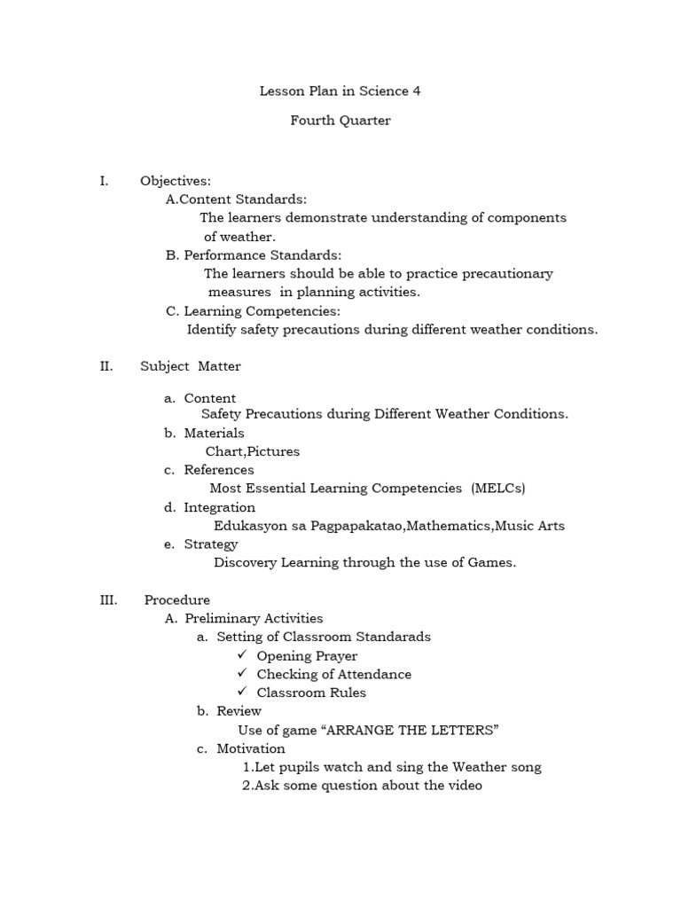 Semi-Lesson Plan | PDF