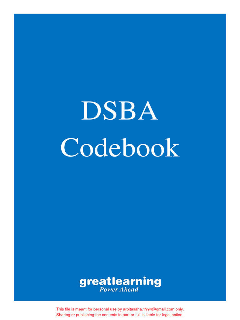 DSBA Master Codebook - Python and Statistics v1.1 | PDF | P Value | Statistics