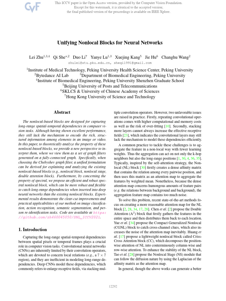 Unifying Non-Local Blocks For Neural Networks | Download Free PDF | Eigenvalues And Eigenvectors ...