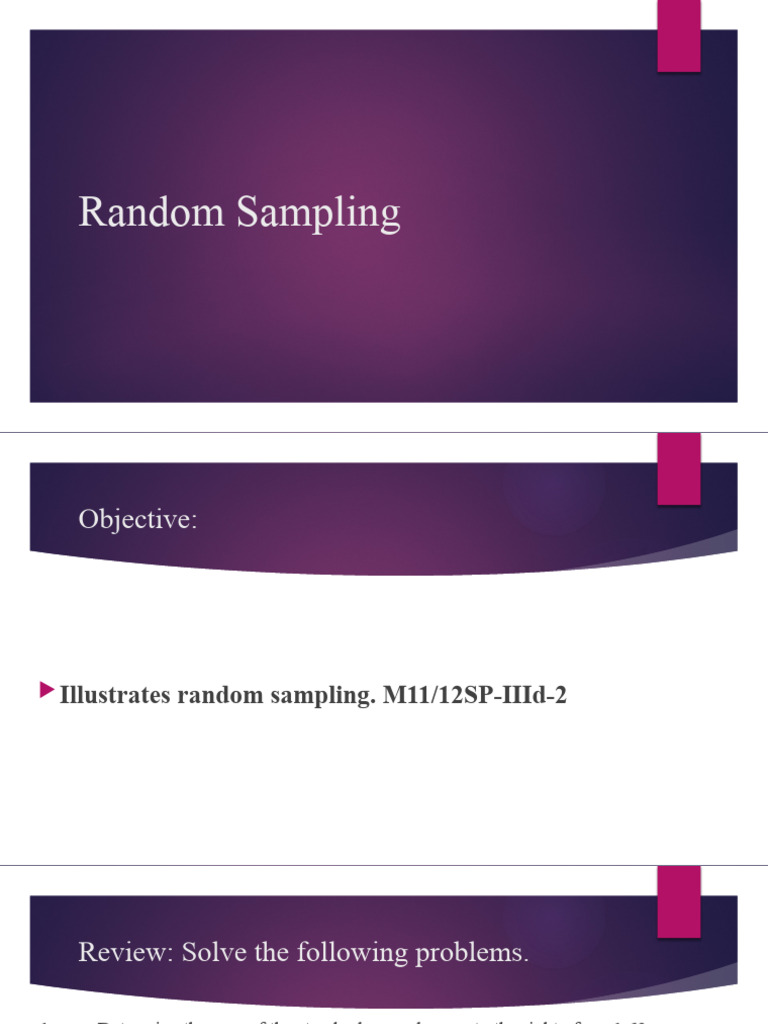 Random Sampling | PDF