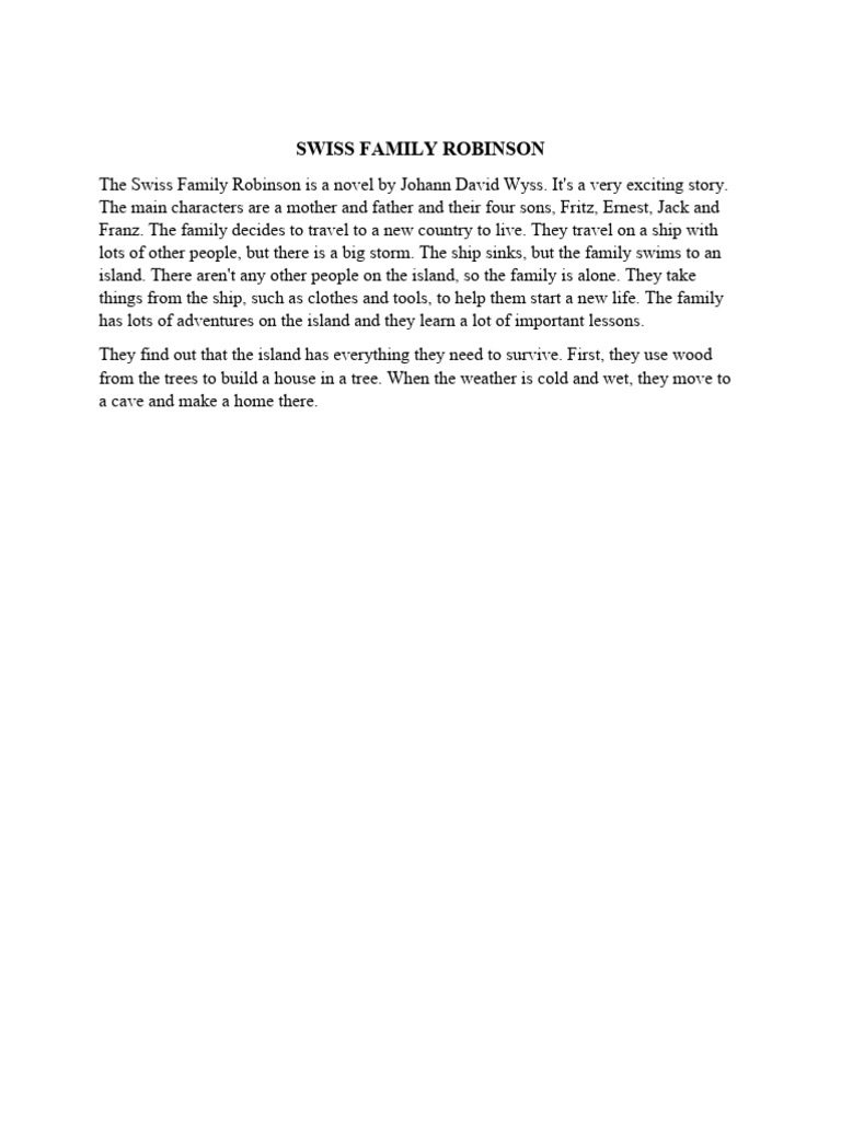Swiss Family Robinson | PDF