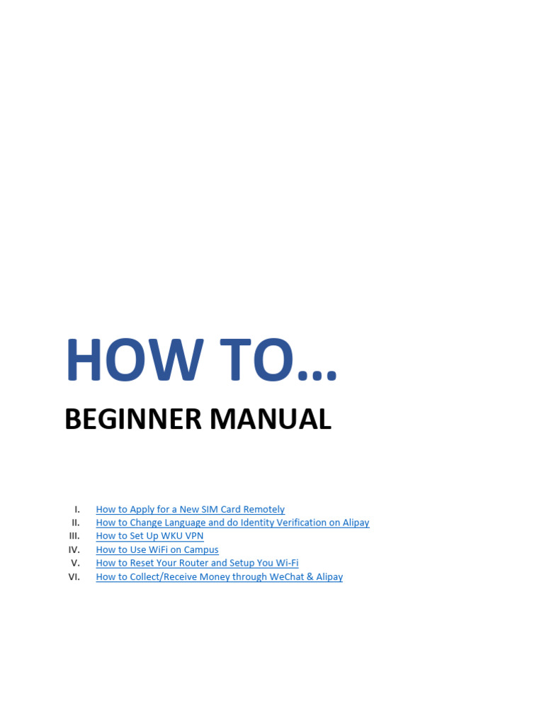 Beginner Manual | PDF