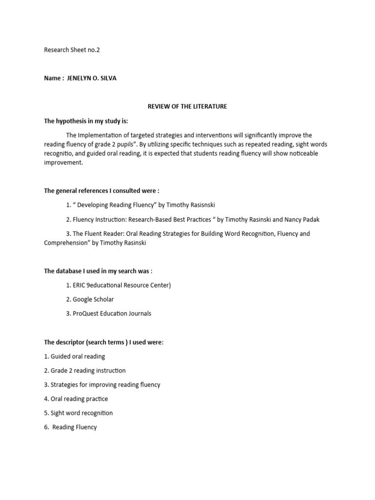 Research Sheet No2 | PDF | Science & Mathematics