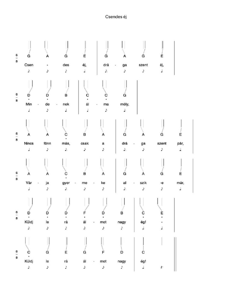 Csendes Éj - Kalimba | PDF