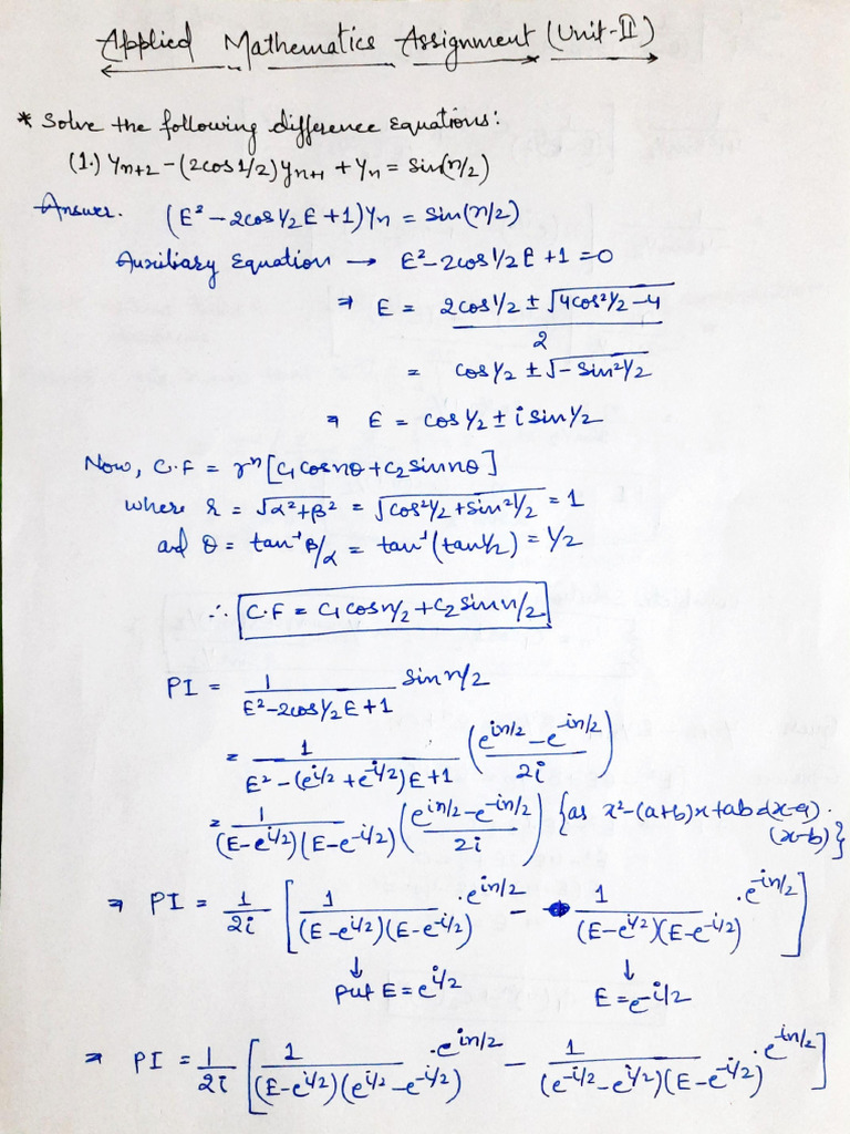 Maths Assignment | PDF