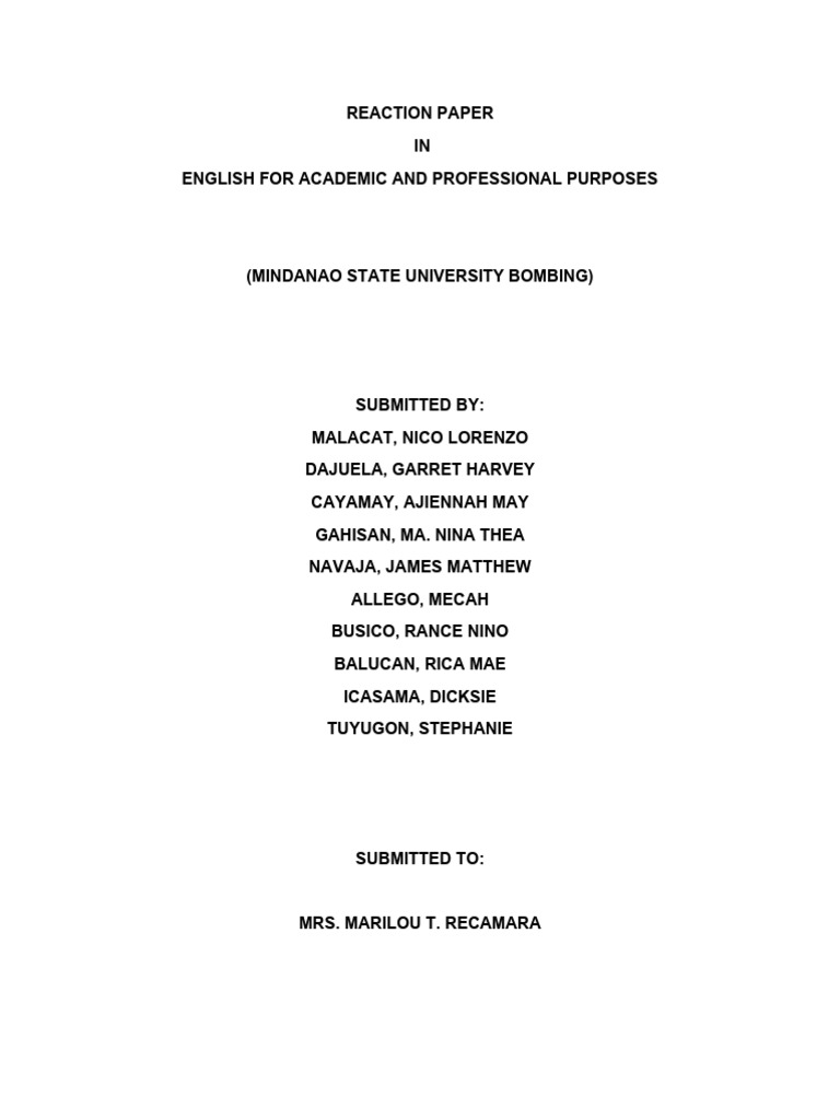 REACTION-PAPER-EAPP-NICO | PDF | Compassion