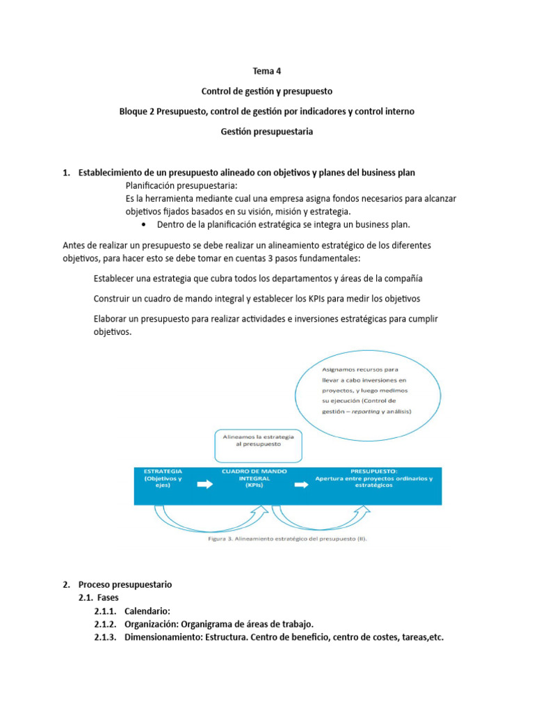 Tema 4 Resumen | PDF | Presupuesto | Business