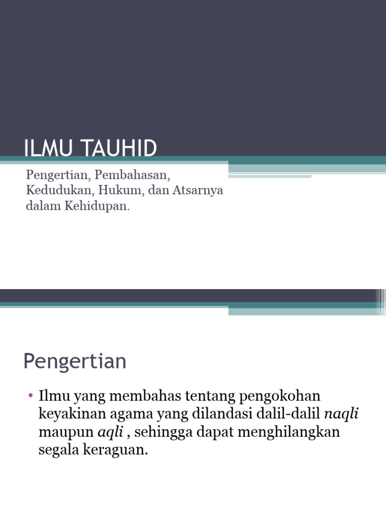 Ilmu Tauhid | PDF