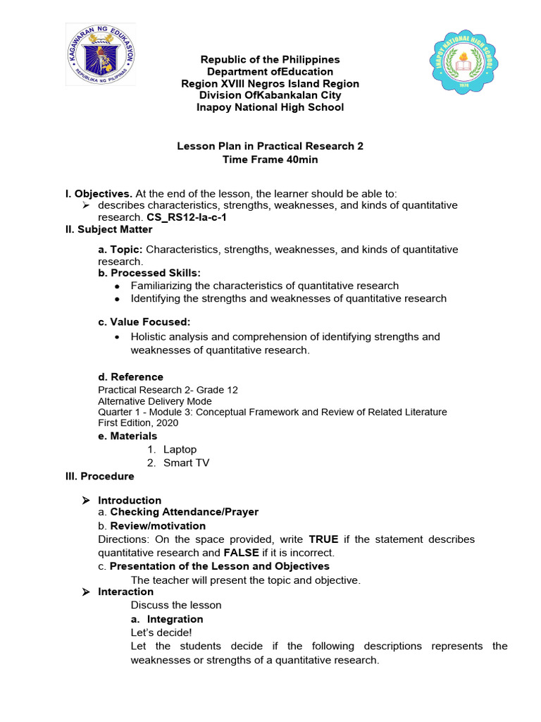 DLP PR2 - Intro To Quanti | PDF