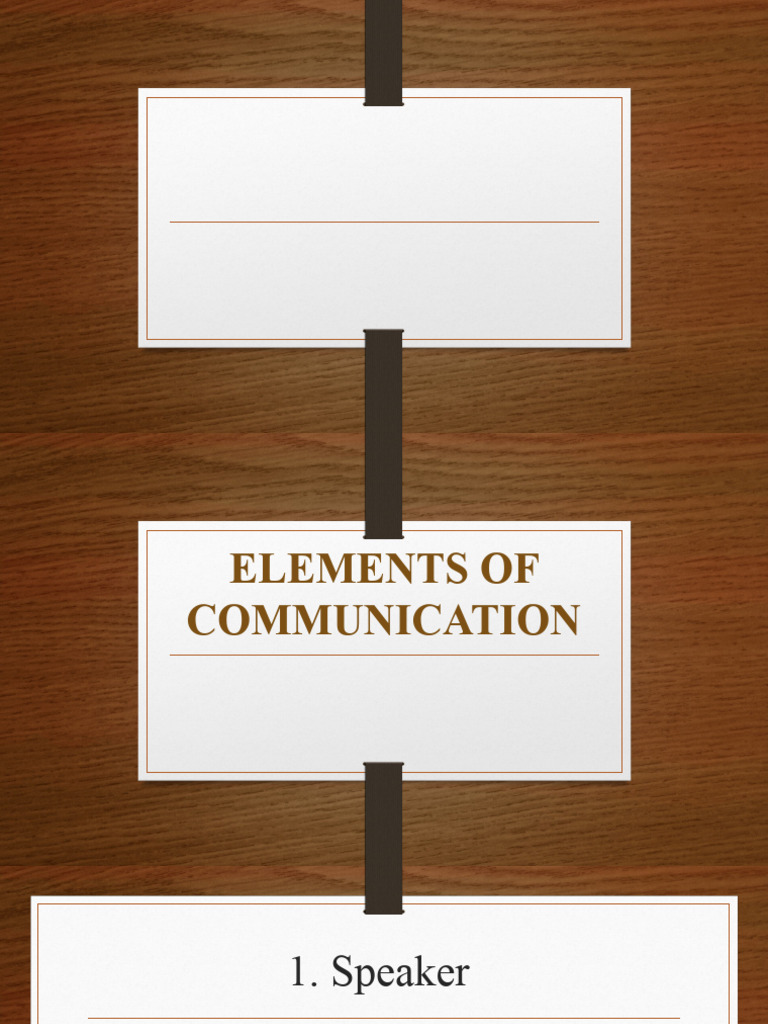 Elements of Communication | PDF