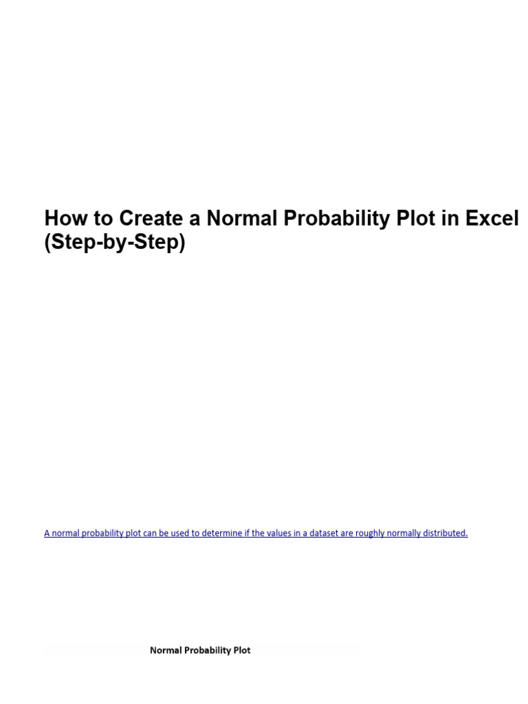 Normal Probability Plot | PDF