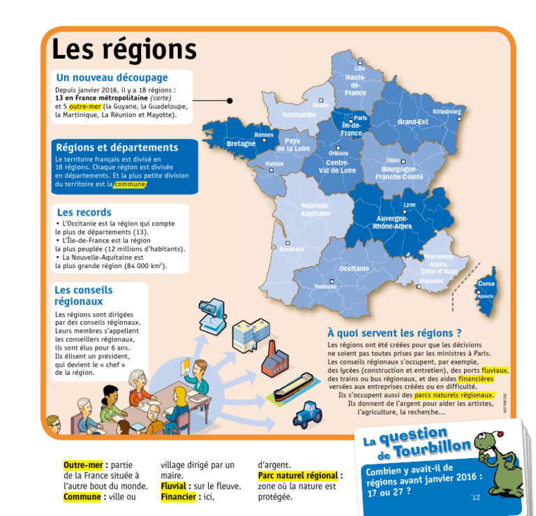 Les 18 Régions de France en 2023 | PDF