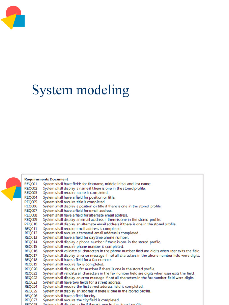 5.1 System Modeling P1 | PDF | Computers