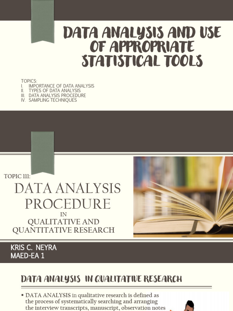 DATA ANALYSIS PROCEDURE | PDF | Statistics | Analysis Of Variance
