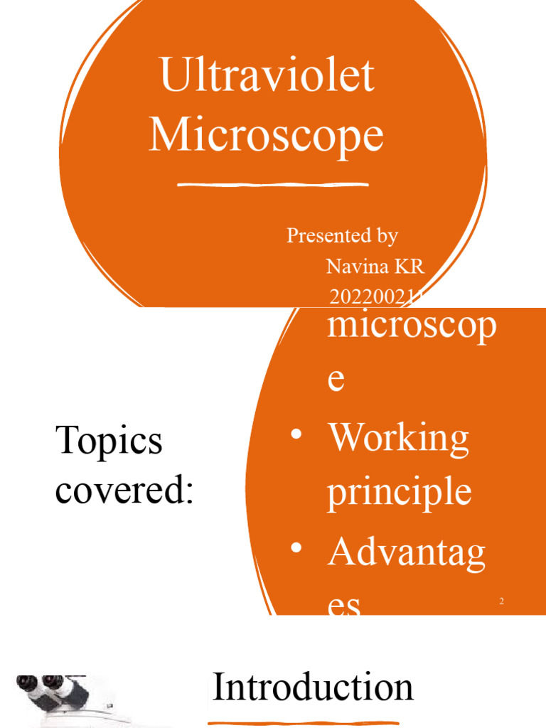 Navina - Uv Microscope | PDF | Microscopy | Ultraviolet