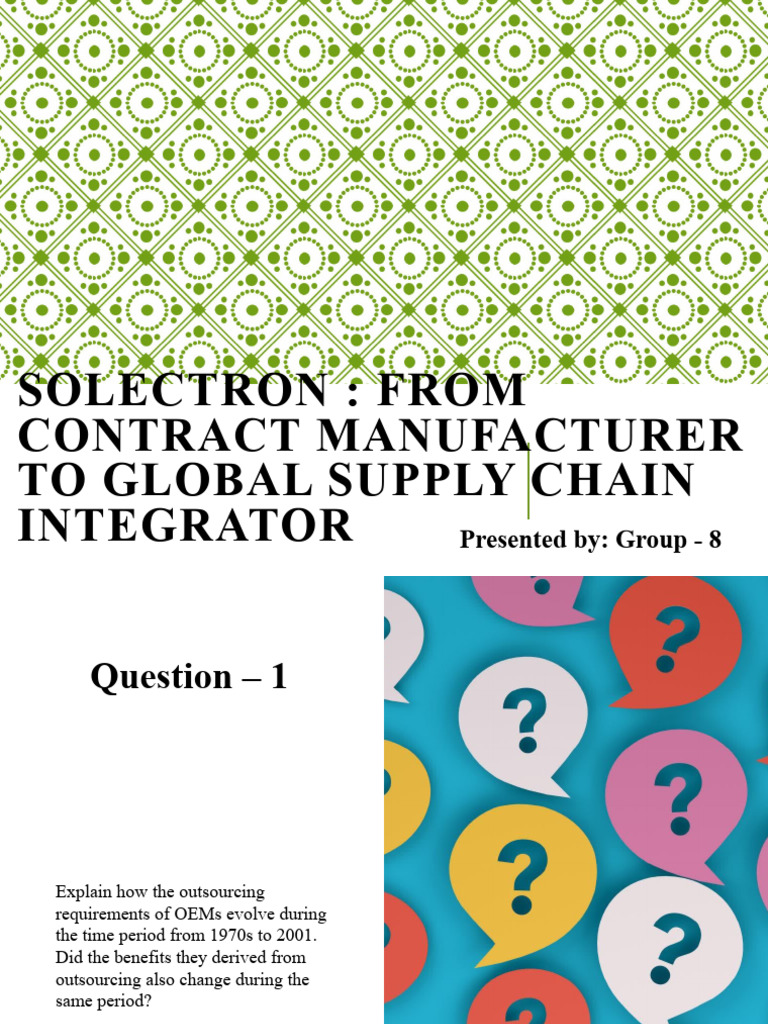 Solectron Case Group 8 | PDF
