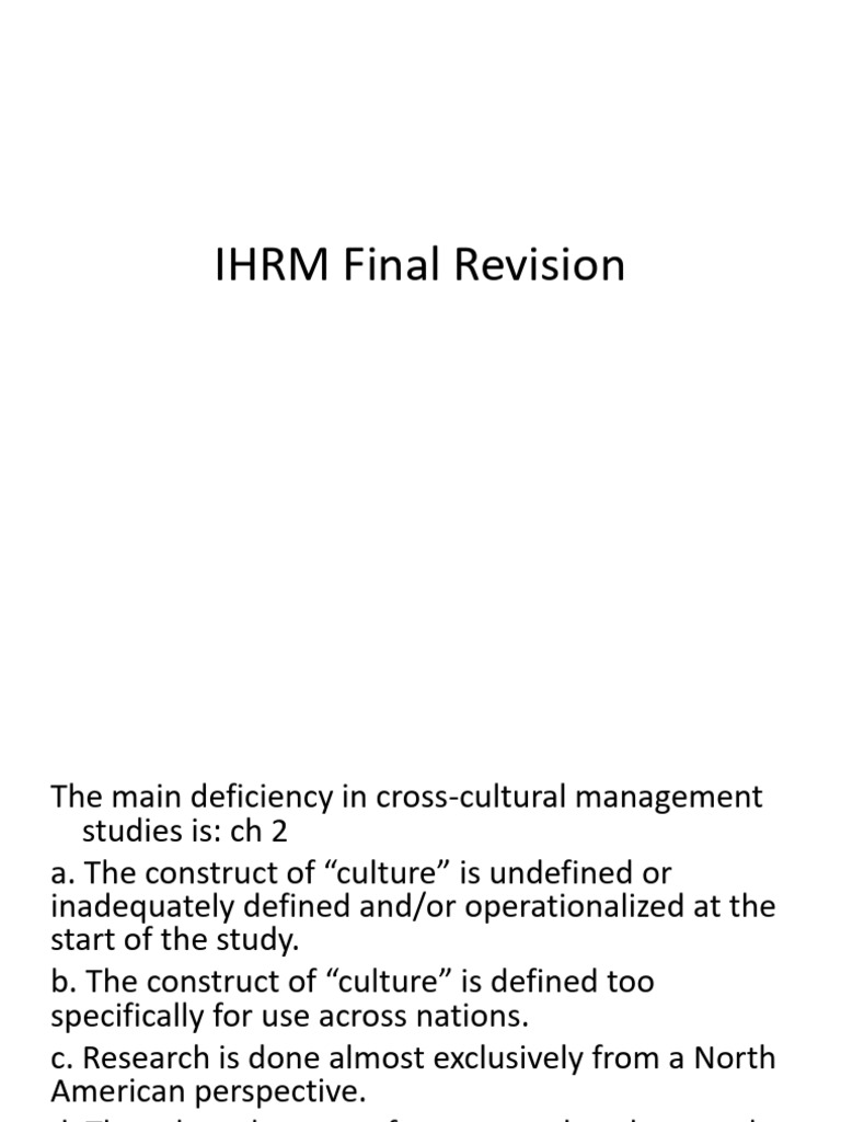 Final Revision Ihrm | PDF
