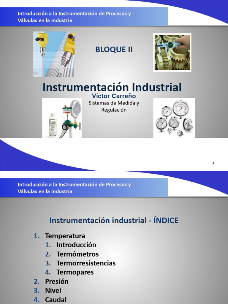 Bloque II - Instrumentación | PDF | Presión | Par termoeléctrico