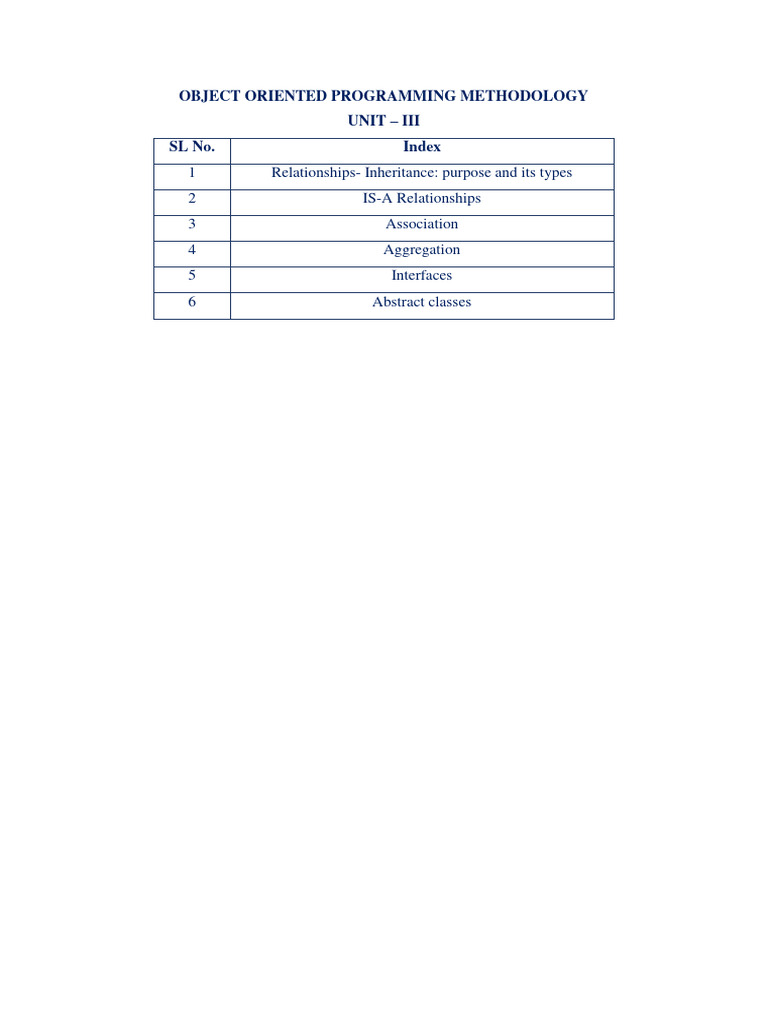 Unit - 3 | PDF | Inheritance (Object Oriented Programming) | Class ...