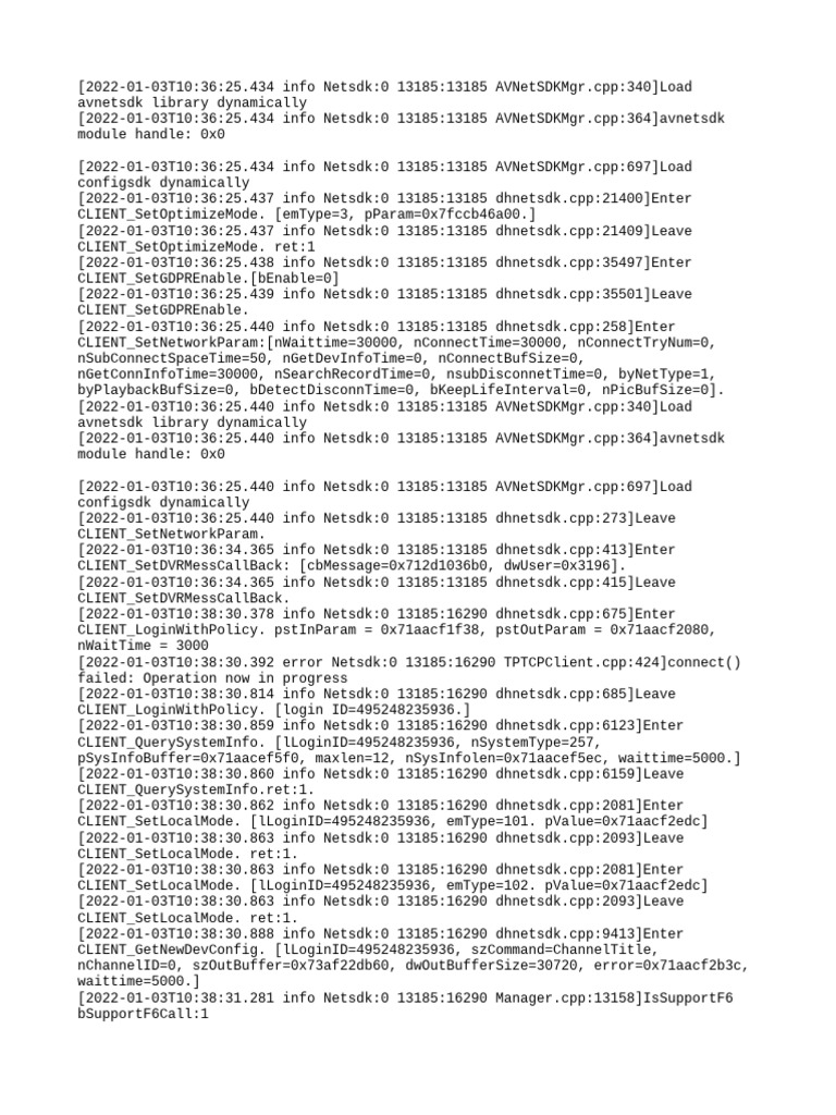 Sdk Log Pdf Network Architecture Information And Communications Technology