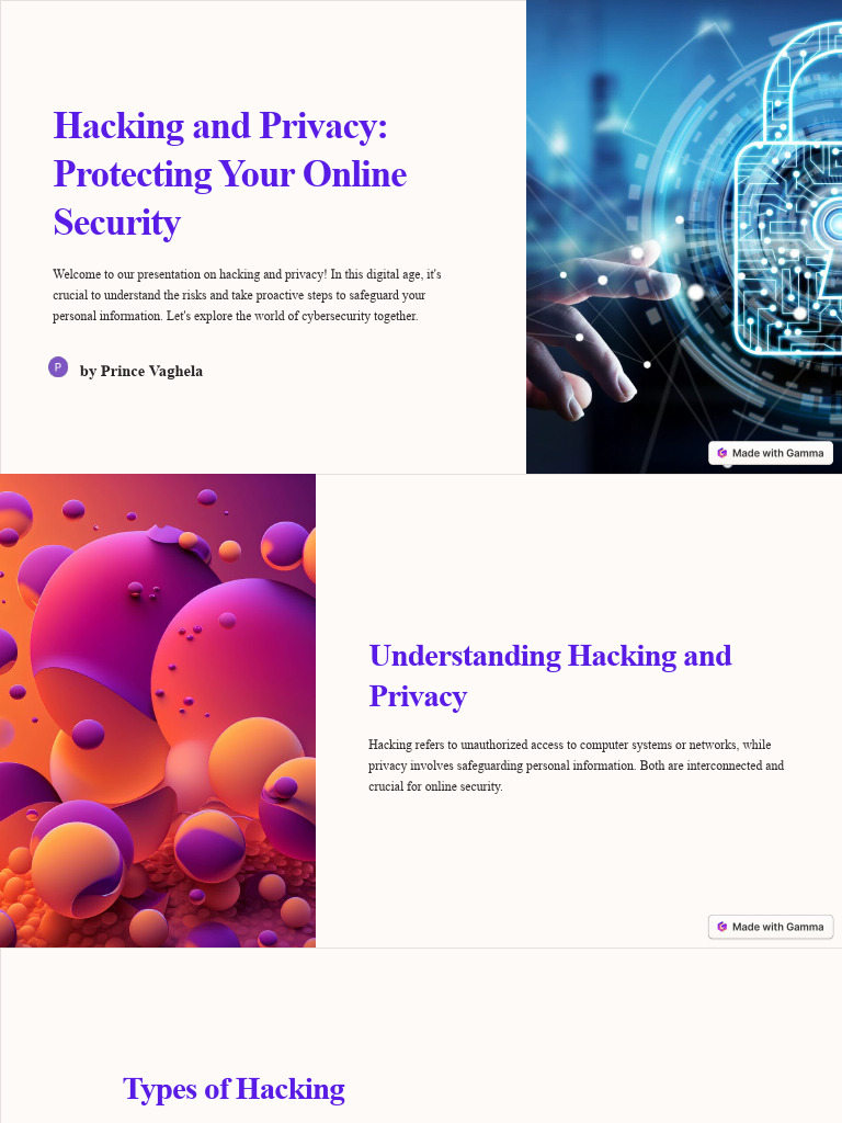 Hacking and Privacy Protecting Your Online Security | PDF | Security | Computer Security