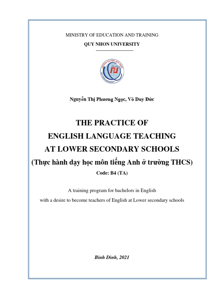 B4 - TA - Thuc Hành Dạy Học Môn TA ở THCS-Ngoc | PDF | Stress (Linguistics) | English Language