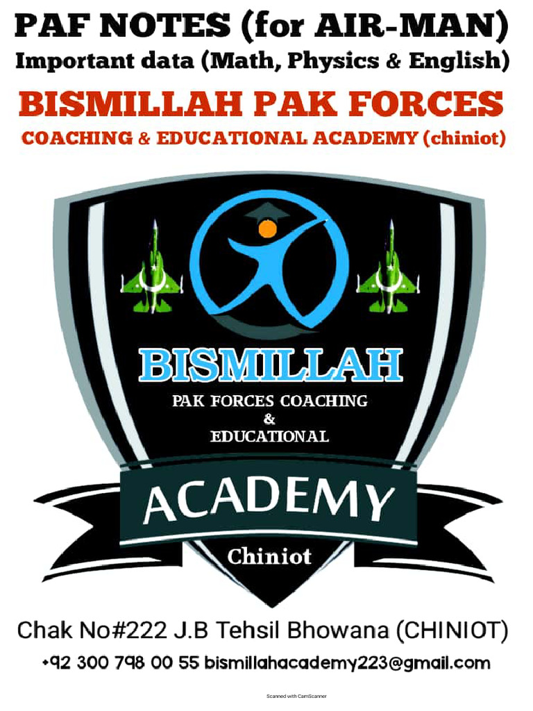 Paf Notes For Air-Man by 786 Academy | PDF