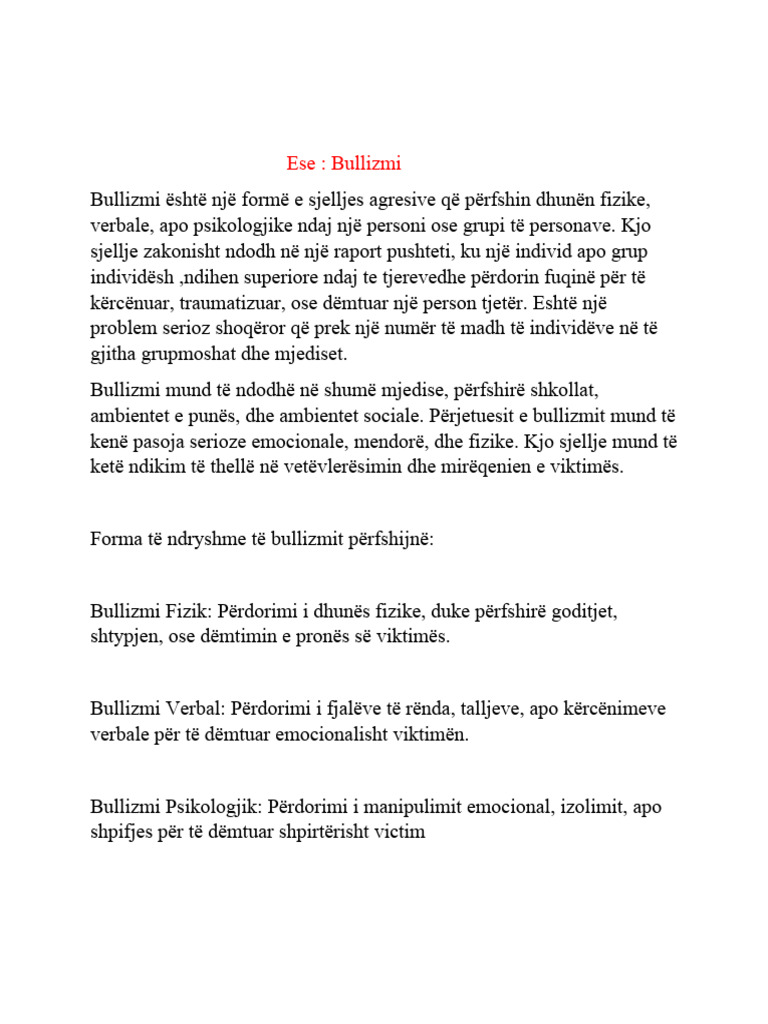 Bullizmi | PDF