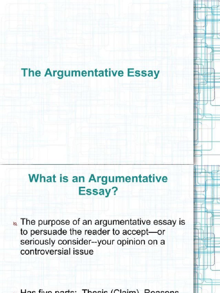 Argumentative Essay | PDF