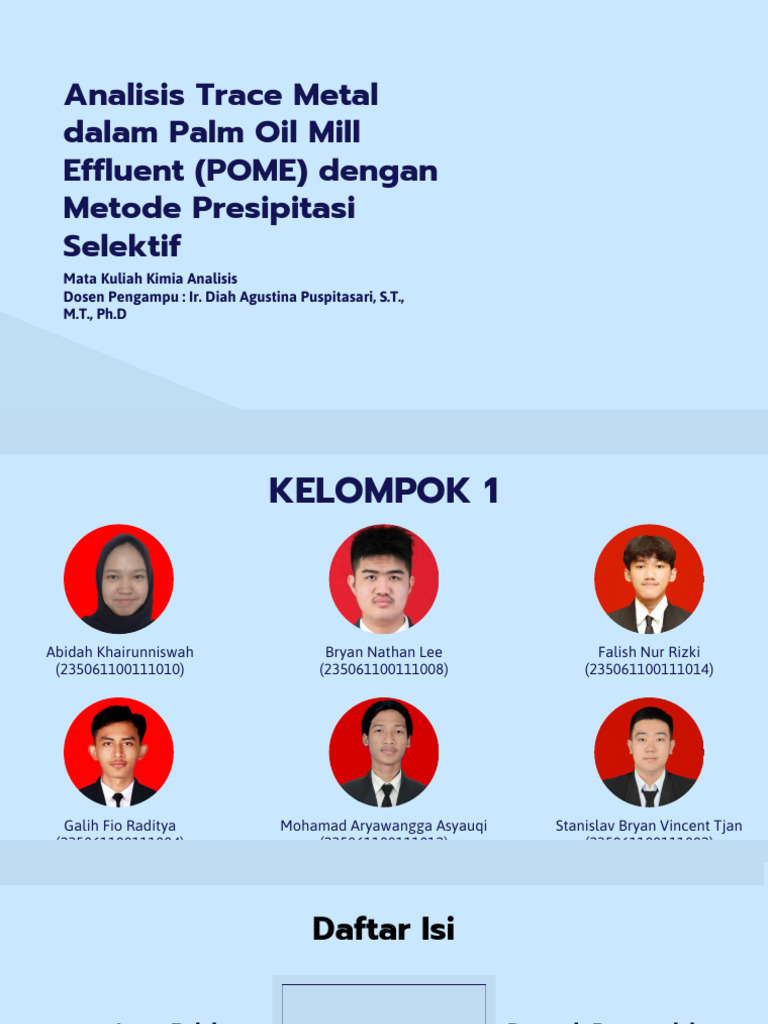 Analisis Trace Metal Dalam Palm Oil Mill Effluent (POME) Dengan Metode Pres - 20231113 - 200612 ...