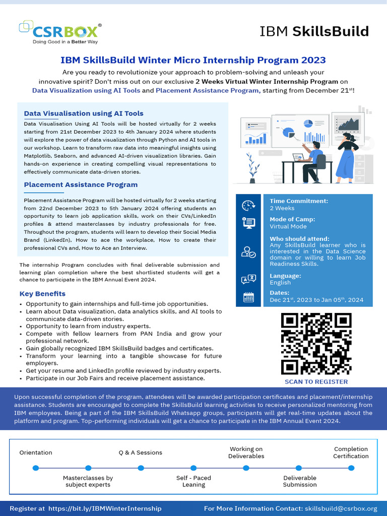 IBM SkillsBuild Winter Internship 2023 | PDF | Job Hunting | Internship