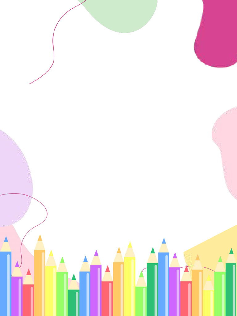 Colorful Abstract Line Blank Paper Border A4 Document | PDF