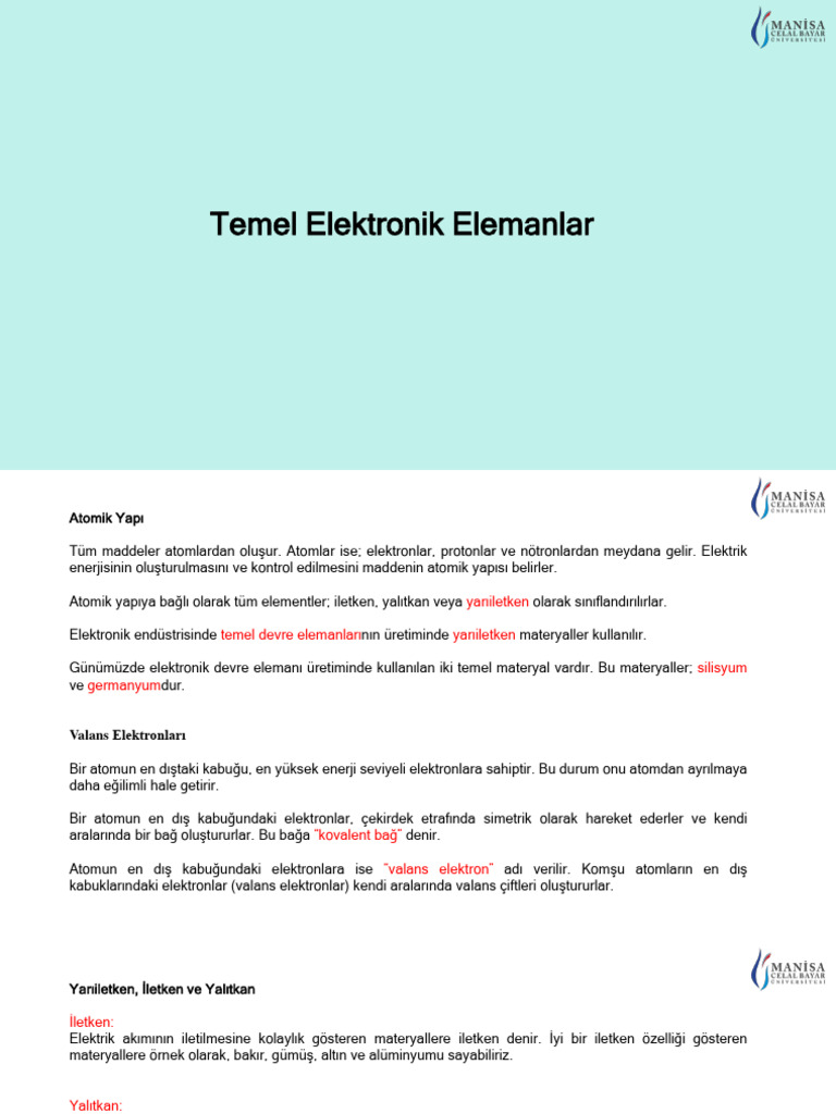 Temel Elektronik | PDF