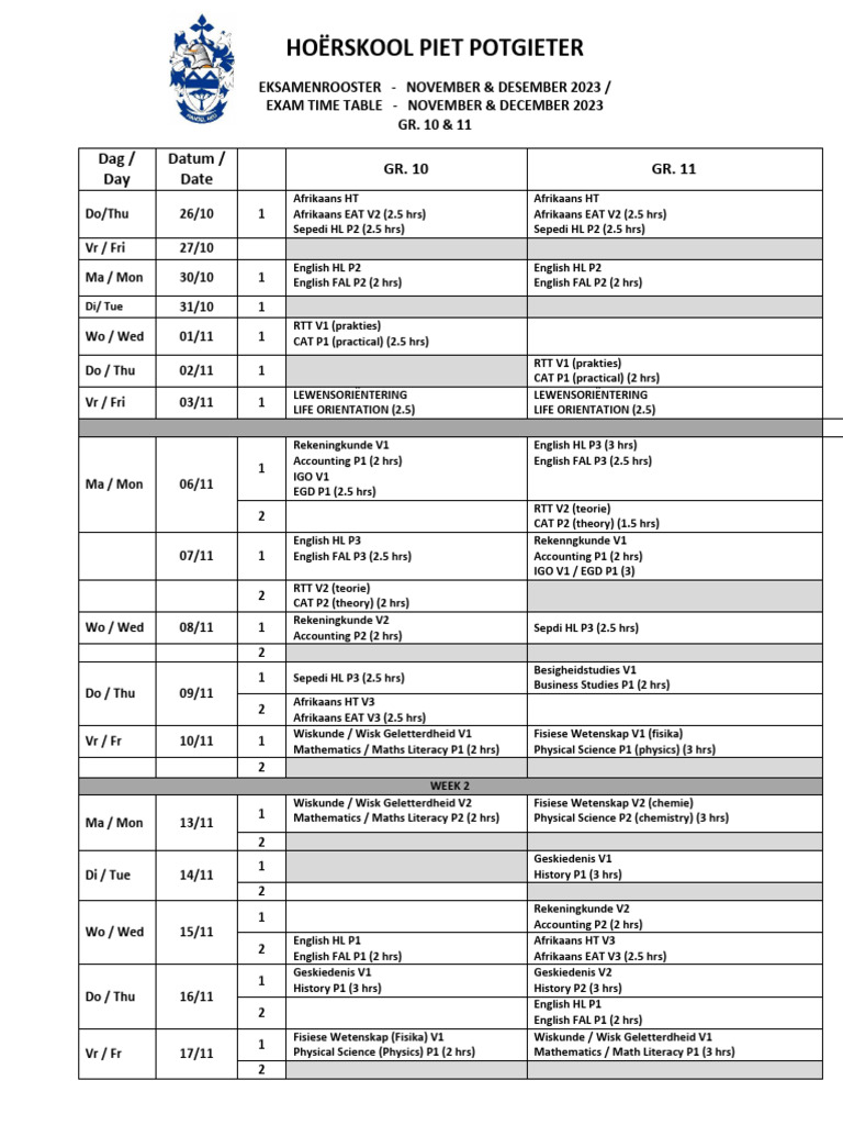 2023 END OF YEAR - Exam 10 and 11-1 | PDF