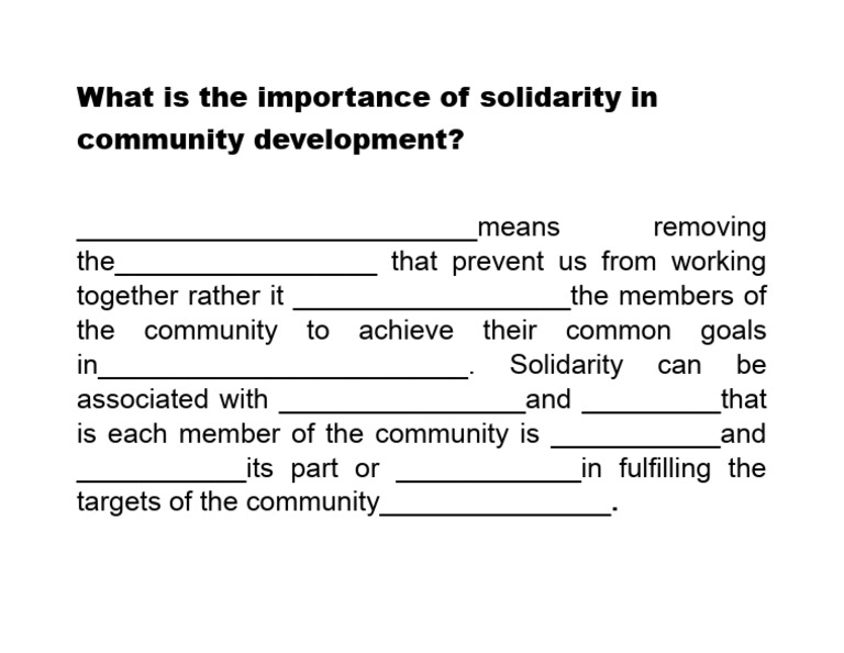 Importance of Solidarity | PDF