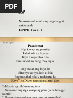 ESP 1 QUARTER 3 WEEK 4 Pagsunod Sa Utos NG Magulang at Nakakatanda | PDF